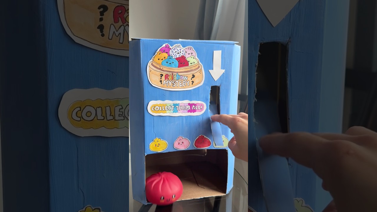DIY squishy vending machine寧 #creative #papercrafts #cardboardcraft # ...